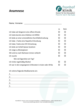 Muster Patientenvorstellung