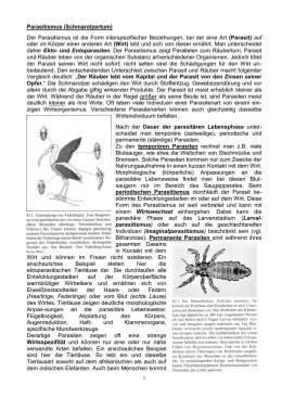 Die Parasiten des Menschen aus der Sicht der Koevolution