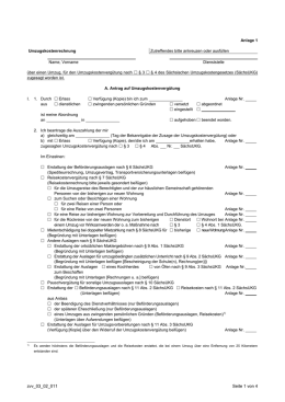 Antrag auf Zusicherung bei Umzug