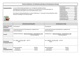 Übungszettel Bezugskalkulation mit Lösung