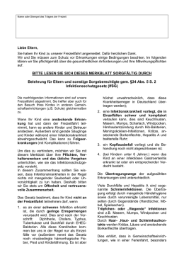 Belehrung Infektionsschutzgesetz