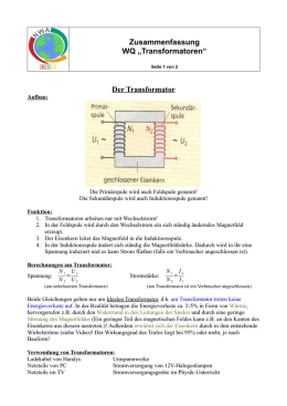Aufgaben Transformator A 1 Eine elektrische Klingel, die eine