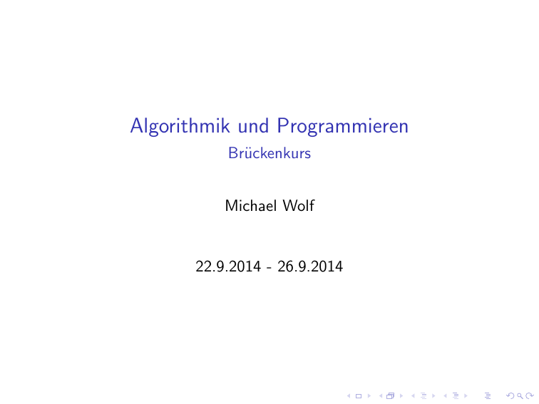 Algorithmik Und Programmieren