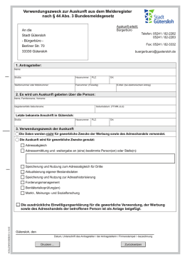 einfache Melderegisterauskunft