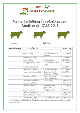 Preisliste Rindfleich