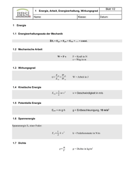 Wirkungsgrad - Realschule Ditzingen