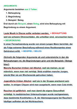 Arten von Argumenten