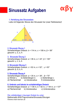 Allgemeines Dreieck, Sinussatz - Mathe