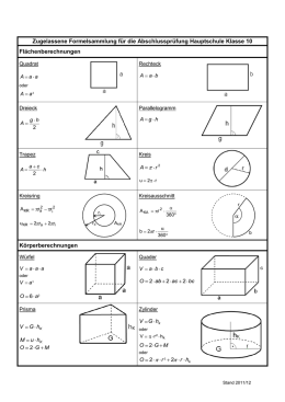 Mathematik-Formelsammlung