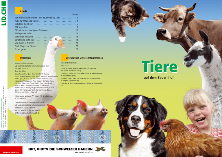 Tiere auf dem Bauernhof