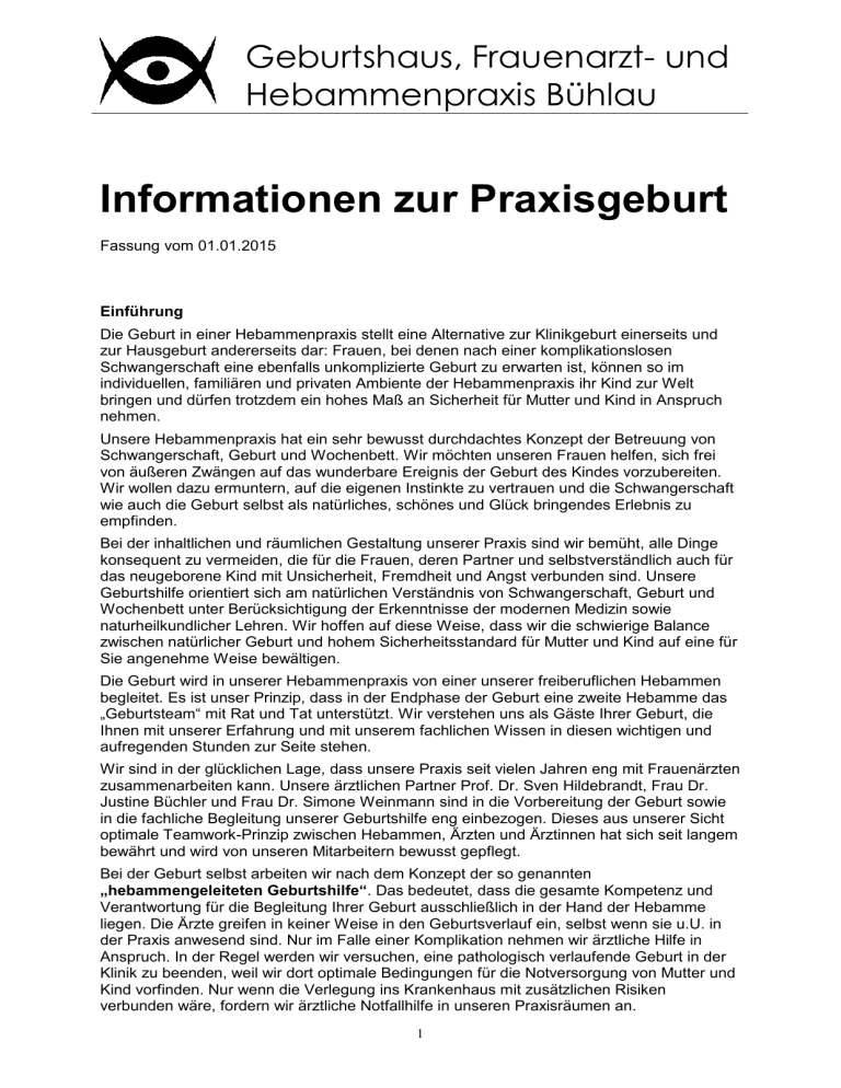 Informationen zur Praxisgeburt