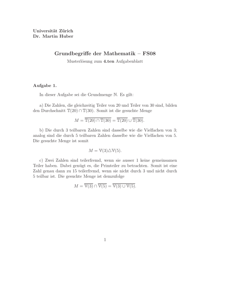 Grundbegriffe Der Mathematik FS08 Grundbegriffe Der Mathematik FS08